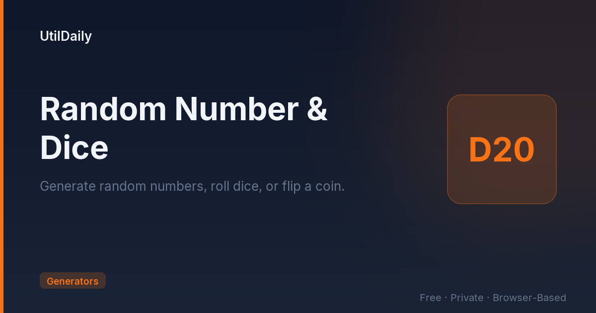 Dice Roller & Random Number Generator — Free Online D&D Dice & Coin ...